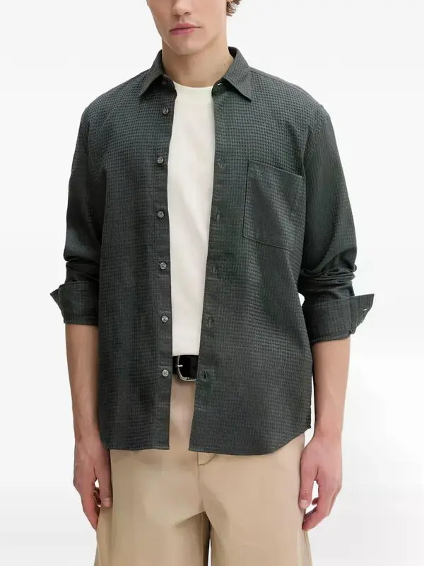 Marc O'polo Textured Chest-pocket Shirt - Green