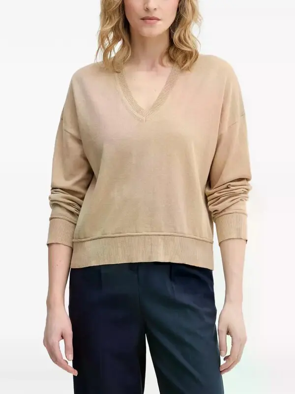 BENETTON V-neck Ribbed-trim Sweater