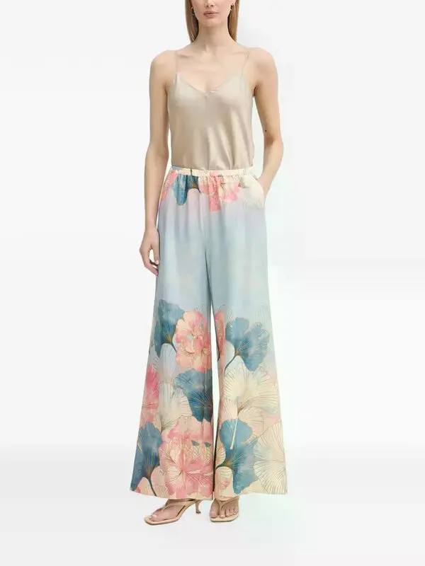 GAUDI Floral Print Wide-leg Trousers