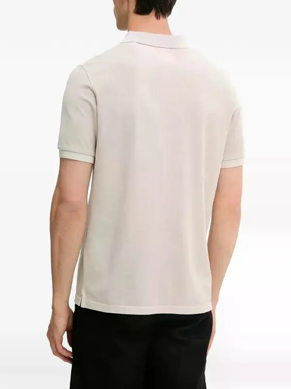 Marc O'polo Logo-embroidered Piqué Polo Shirt - Neutrals