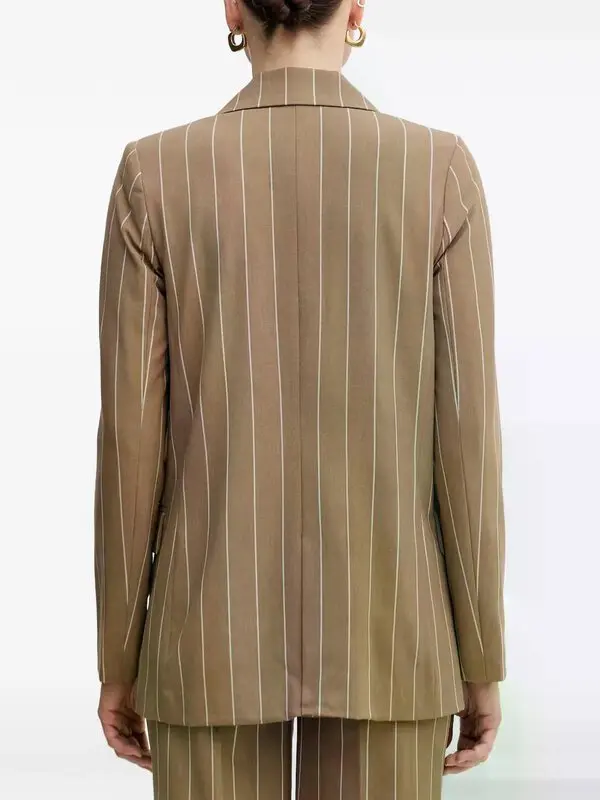 BENETTON Pinstripe Double-breasted Blazer