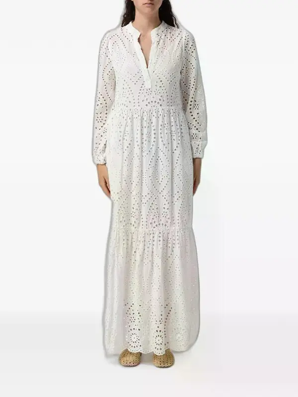 MC2 SAINT BARTH Sylvia Broderie Anglaise Maxi Dress