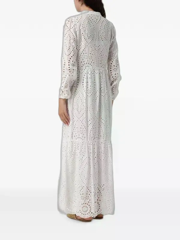 MC2 SAINT BARTH Sylvia Broderie Anglaise Maxi Dress