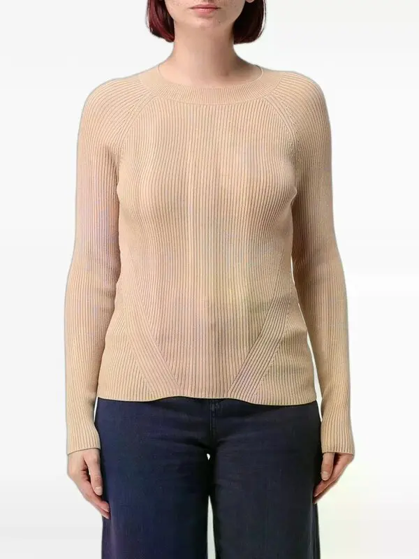 Emporio Armani Ribbed-knit Raglan-sleeve Sweater
