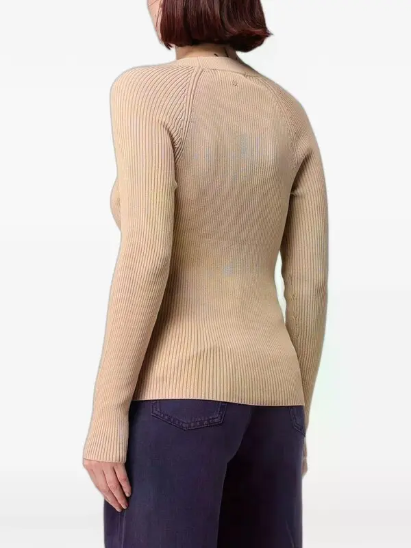 Emporio Armani Ribbed-knit Raglan-sleeve Sweater