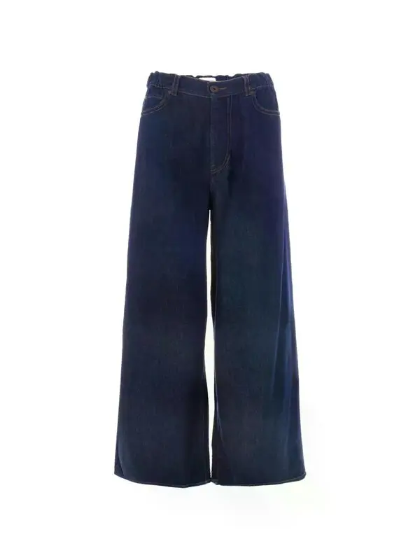 Max Mara Elasticated-waist Wide-leg Jeans