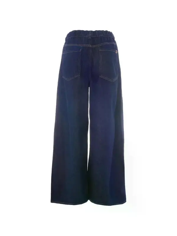 Max Mara Elasticated-waist Wide-leg Jeans