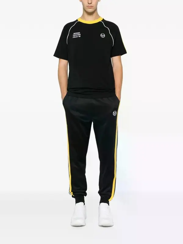 SERGIO TACCHINI Logo-embroidered T-shirt - Black
