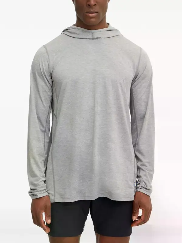 Fjallraven Abisko Logo-embroidered Thumb-slot Hoodie - Grey