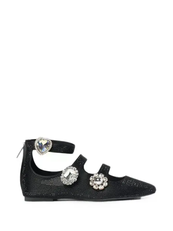 Kurt Geiger Crystal-embellished Pointed-toe Flat-pumps