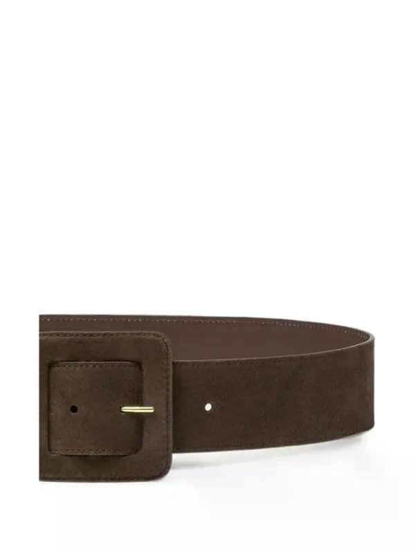 Fabiana Filippi Suede Square-buckle Belt - Brown