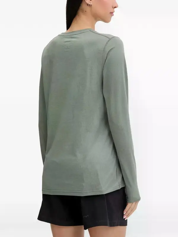 Fjallraven Abisko Logo-motif Long-sleeve T-shirt - Green