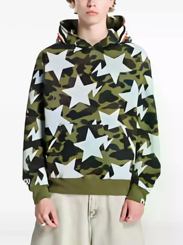 A BATHING APE Shark 1st Camo Hoodie - Green
