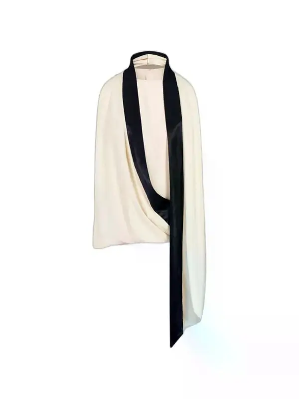 Alberta Ferretti Draped Halter Neck Top - Neutrals
