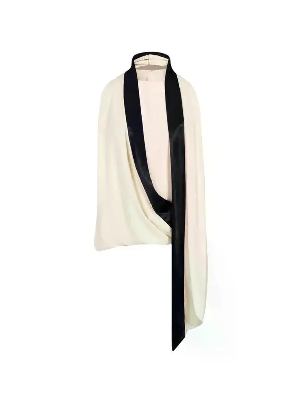 Alberta Ferretti Draped Halter Neck Top - Neutrals