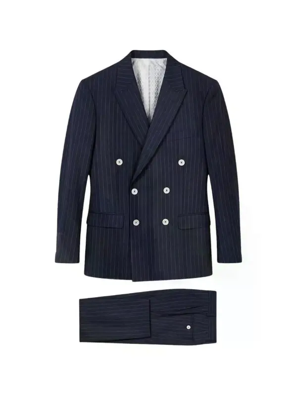 RAMON SANJURJO Pinstripe Double-breasted Suit