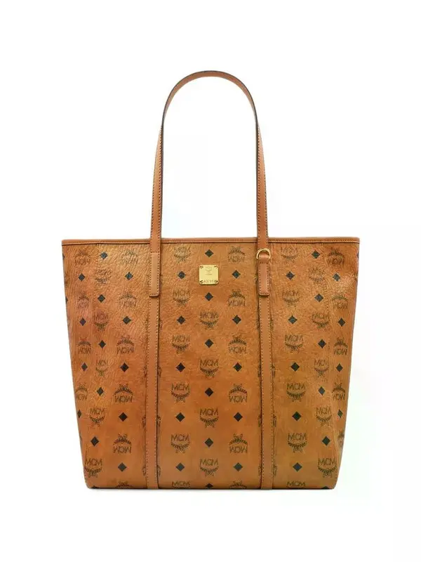 Mcm Toni Logo-print Tote Bag - Neutrals