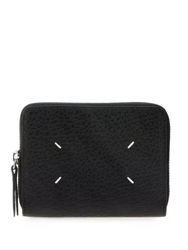 MAISON MARGIELA Four-stitches Pebbled Leather Wallet - Black