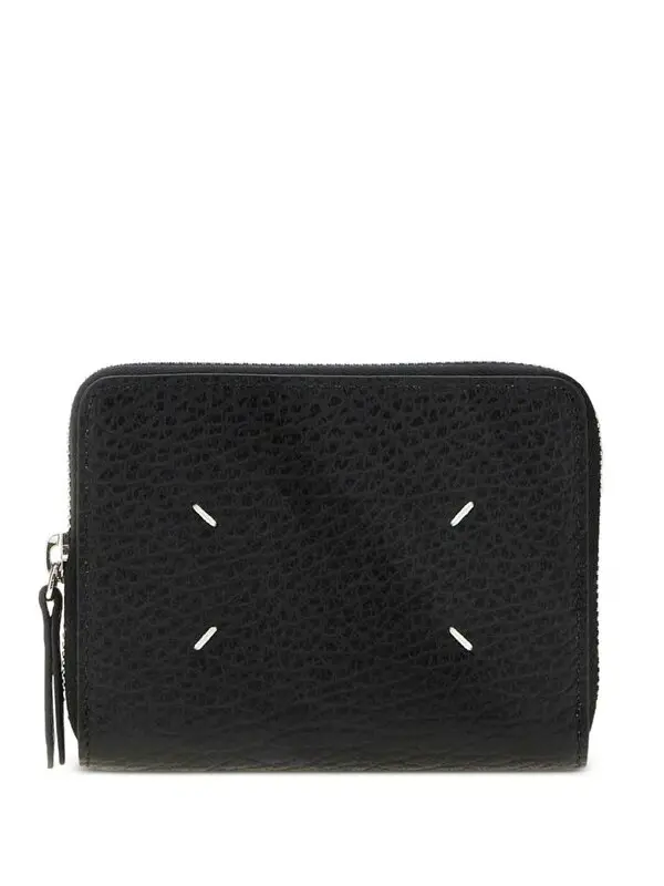 MAISON MARGIELA Four-stitches Pebbled Leather Wallet - Black