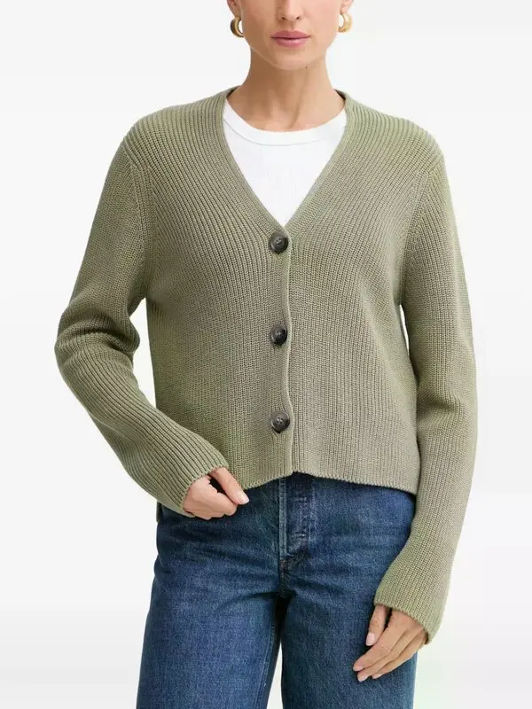 Marc O'polo Ribbed-knit V-neck Cardigan