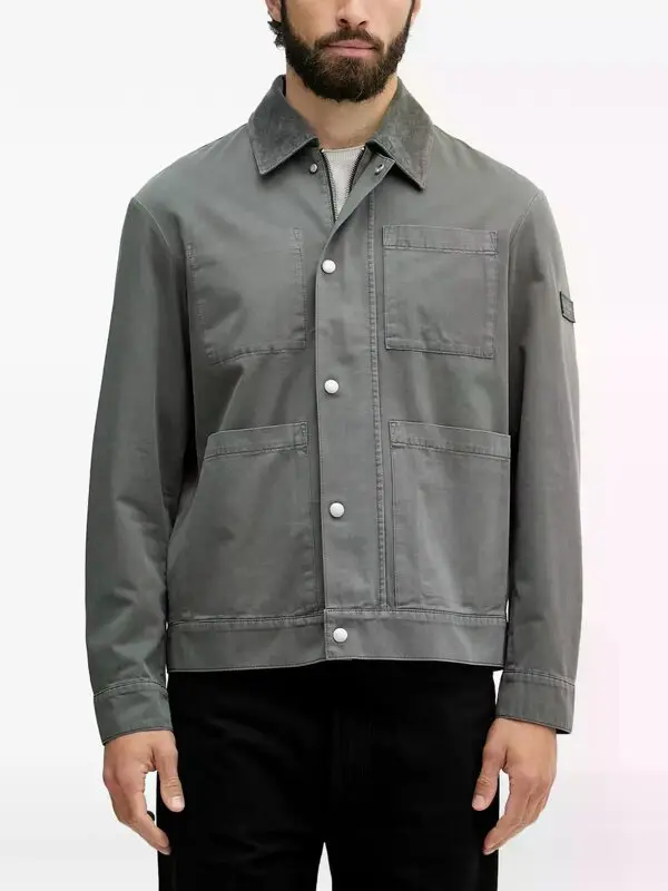 Marc O'polo Corduroy-collar Patch-pocket Jacket - Green