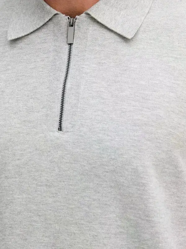 BENETTON Half-zip Long-sleeve Polo Shirt