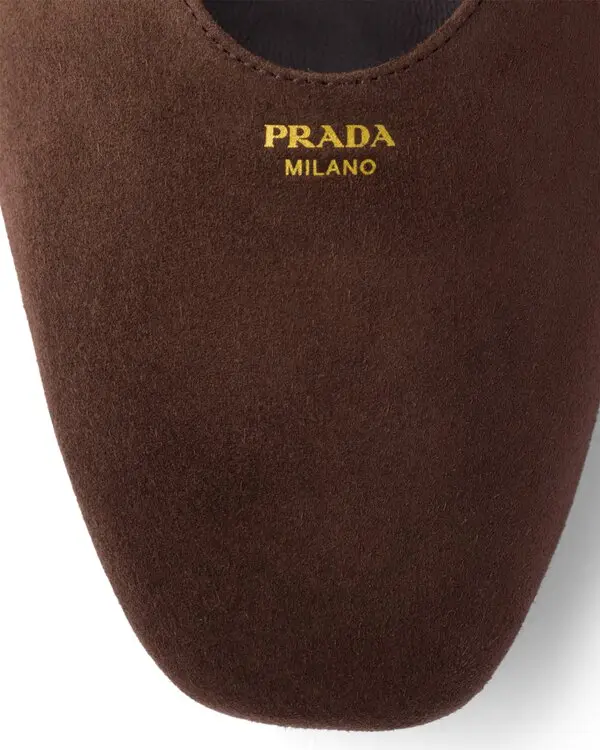 Prada Suede Ballerinas - Brown
