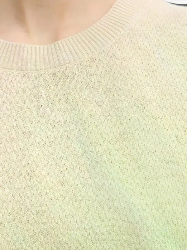 BENETTON Ribbed-trim Knitted Sweater