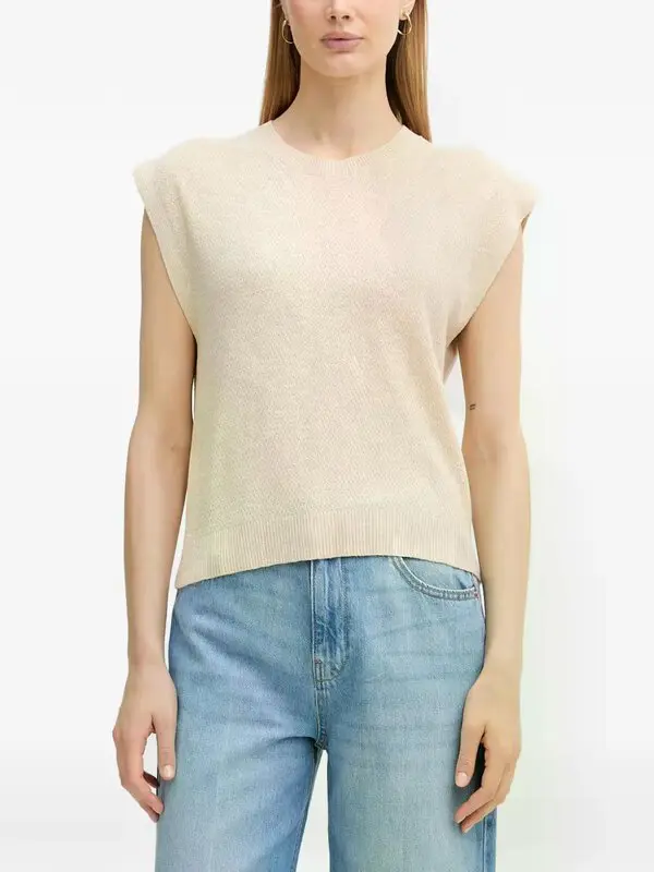 BENETTON Ribbed-trim Knitted Sweater - Neutrals