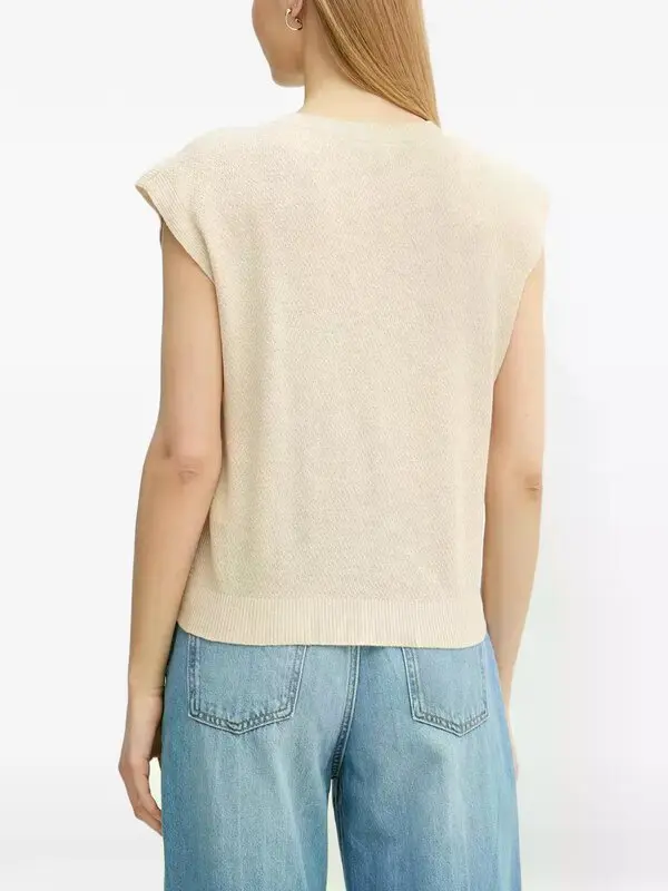 BENETTON Ribbed-trim Knitted Sweater - Neutrals