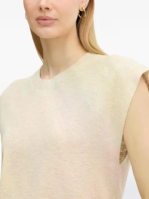 BENETTON Ribbed-trim Knitted Sweater - Neutrals