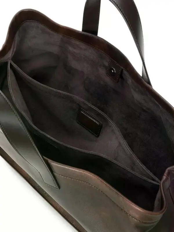 Staud Port Distressed-leather Tote Bag