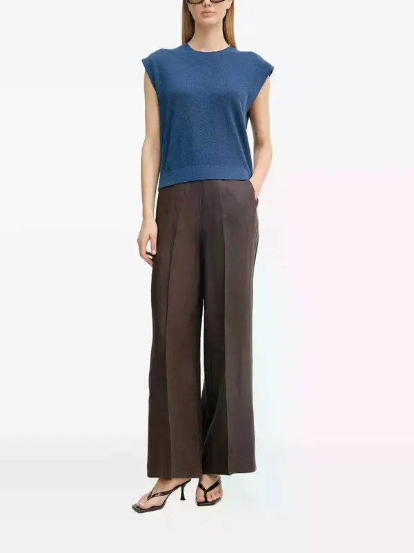 BENETTON Wide-leg Trousers - Brown