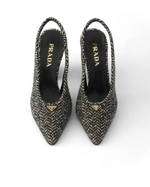 Prada Chevron Slingback Pumps