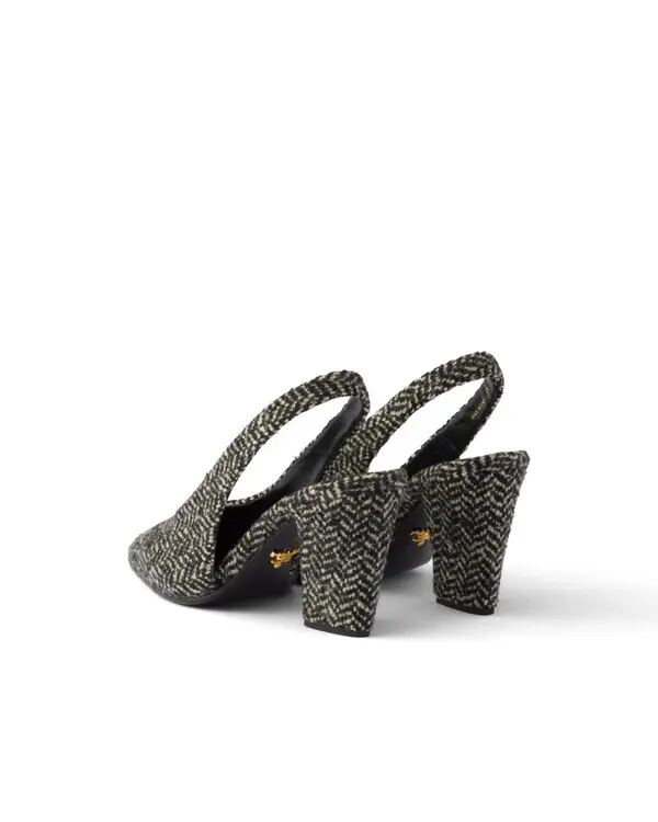 Prada Chevron Slingback Pumps
