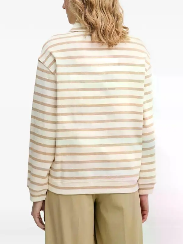 BENETTON Striped Long-sleeve Polo Shirt