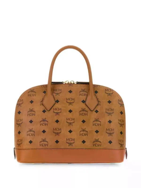 Mcm Pina Visetos-print Studded Tote Bag