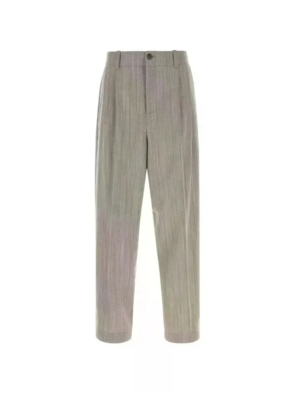 GOLDEN GOOSE Pleated Herringbone Trousers