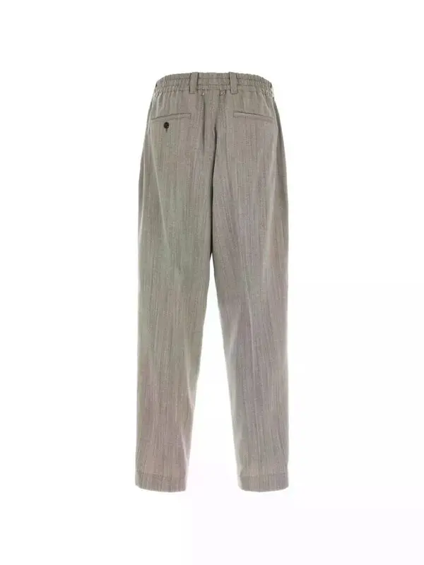GOLDEN GOOSE Pleated Herringbone Trousers