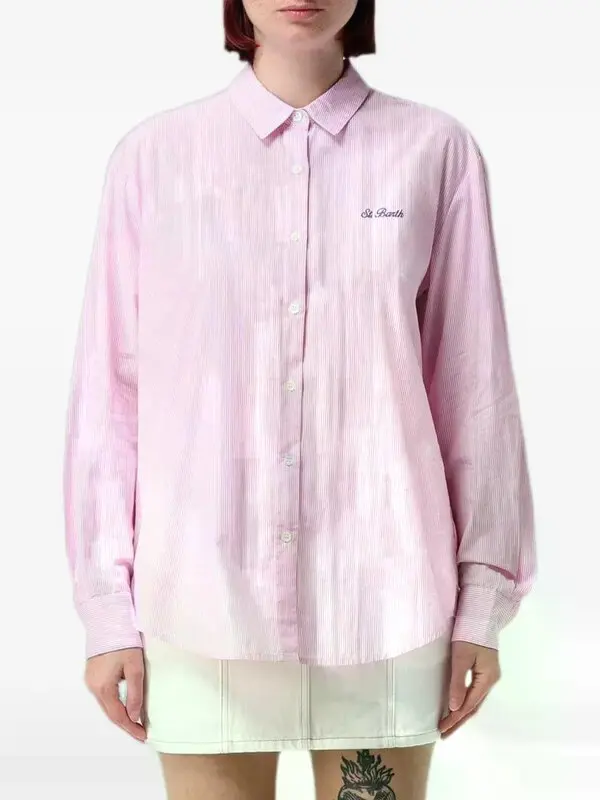 MC2 SAINT BARTH Brigitte Striped Cotton Shirt