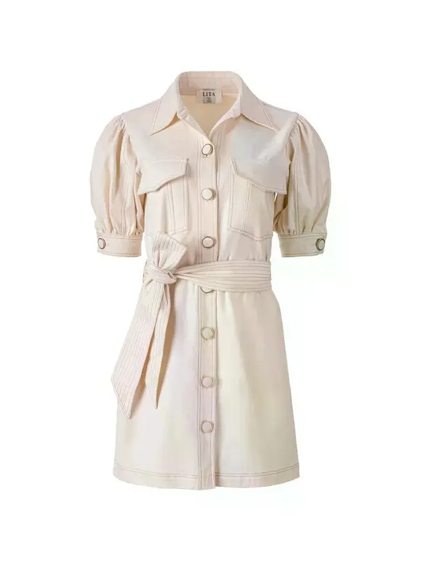 LITA COUTURE Puff-sleeve Mini Dress