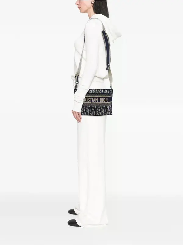Dior 2010 Oblique Canvas Flat Crossbody Bag
