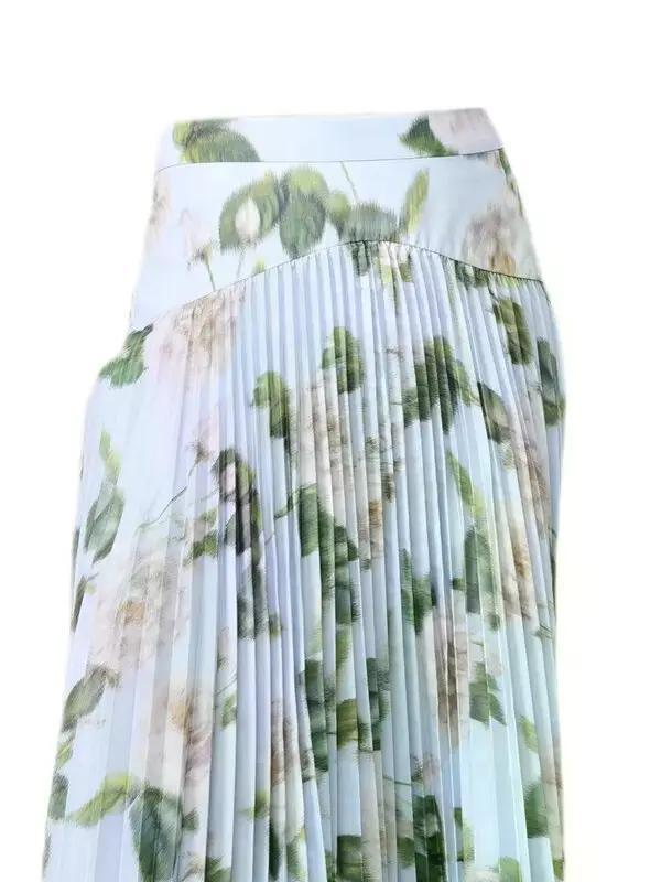 Antonio Marras Pleated Midi Skirt With Floral Print