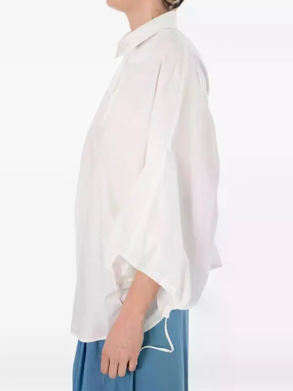 MEIMEIJ Balloon Sleeve Cut-out Shirt