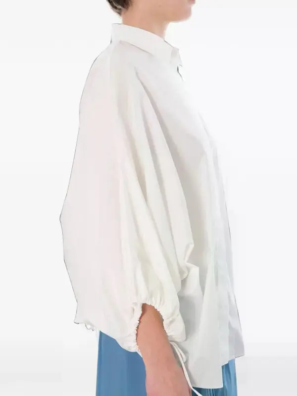 MEIMEIJ Balloon Sleeve Cut-out Shirt