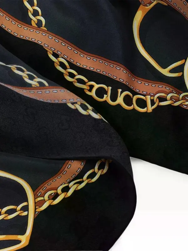 Gucci Equestrian-print Carré Scarf