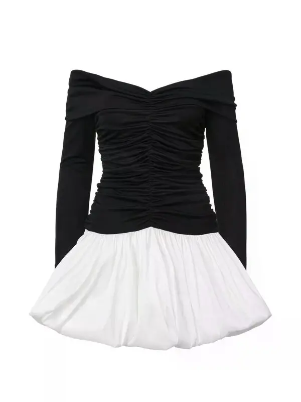LITA COUTURE Off-the-shoulder Ruched Mini Dress