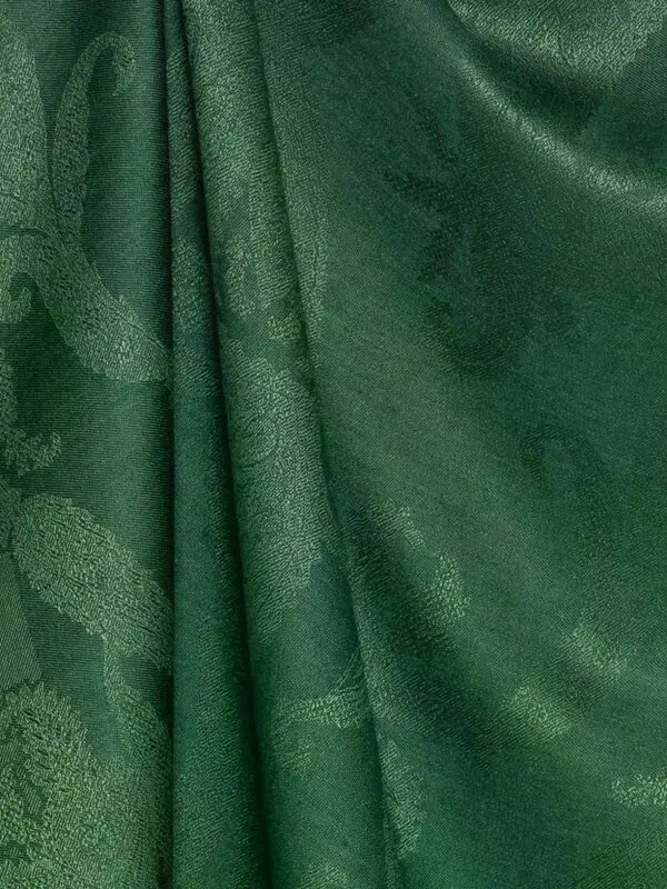 Etro Paisley-jacquard Fringed Scarf
