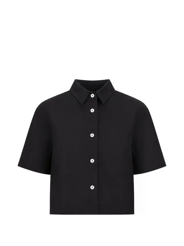 LA ROSE Cotton Poplin Shirt - Black