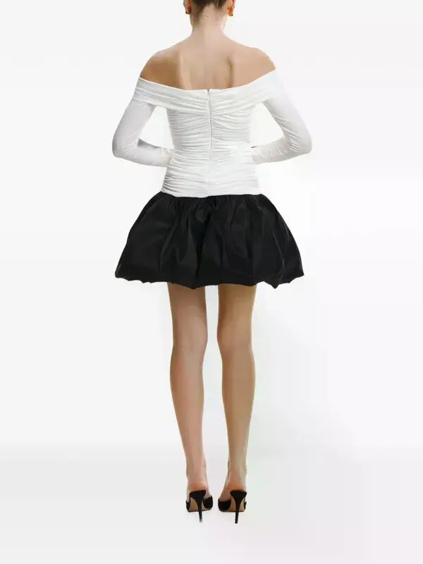 LITA COUTURE Off-the-shoulder Ruched Mini Dress